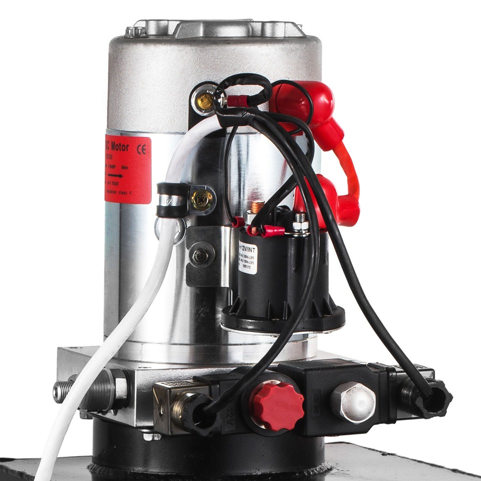 20 Quart Double Acting Hydraulic Pump Dump Trailer DC 12V Power Unit ...