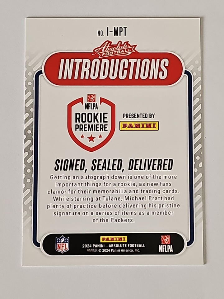 2024 Panini Absolute - Introduction NFLPA Rookie Premiere # I-MPT # ...