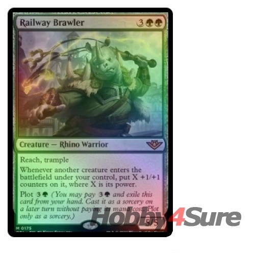 Foil Railway Brawler M/NM Magic: The Gathering MTG Outlaws Of Thunder ...