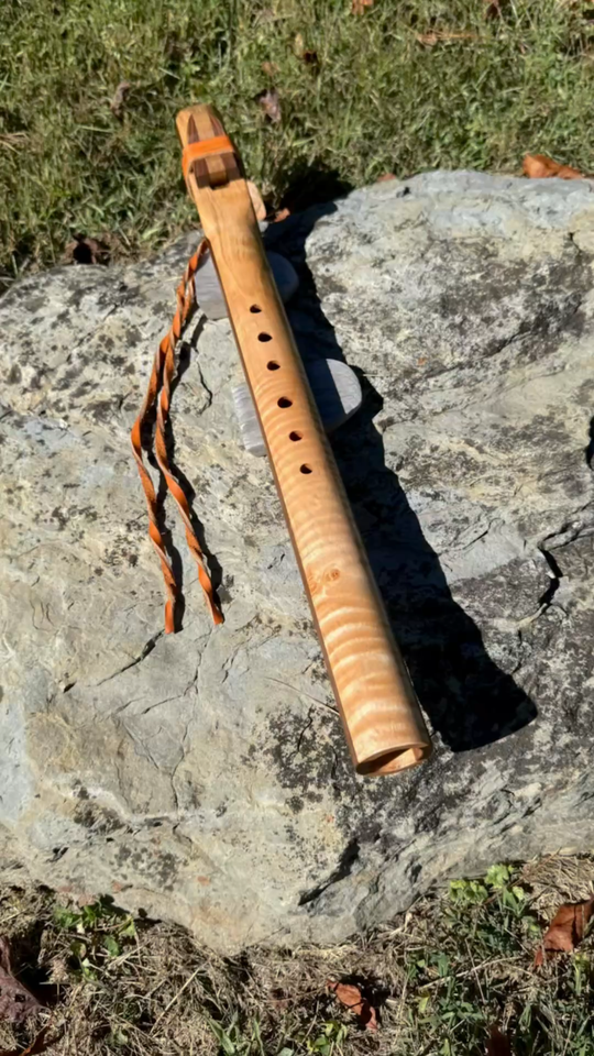 Native American Style Flute | Tiger Maple | Walnut | Low Em | 440 Htz ...