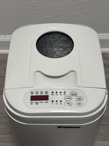 Breadman 2pound Automatic Bread Maker Machine TR444 White Metal Tested ...