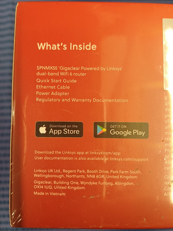Gigaclear Linksys SPNMX55 dual band wifi 6 router | eBay UK