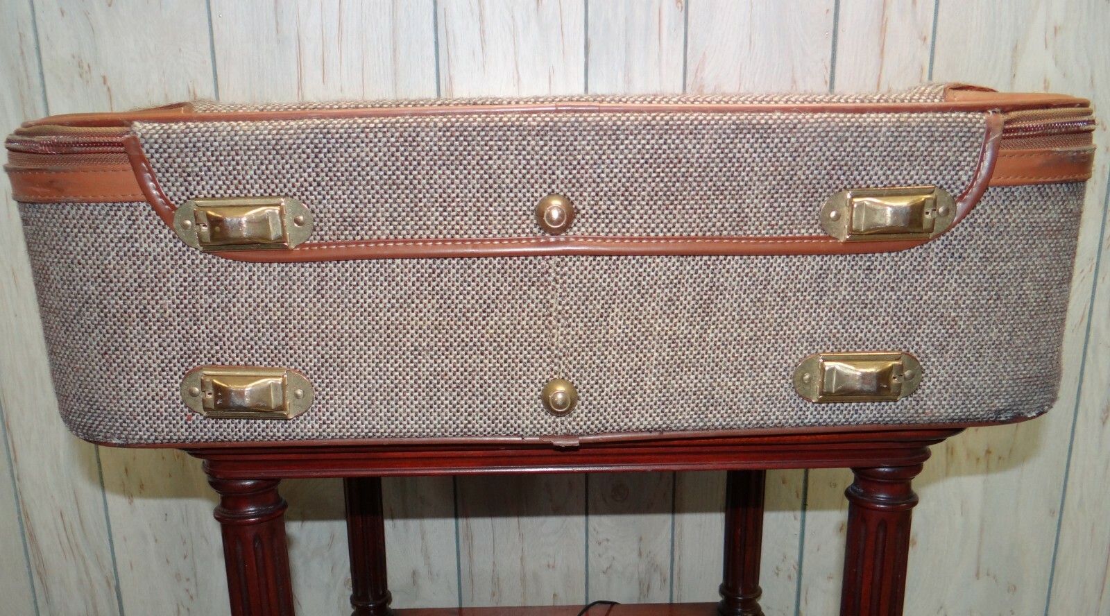 HARTMANN WINGS Tweed Belting Leather Suitcase Travel Luggage Vintage | eBay