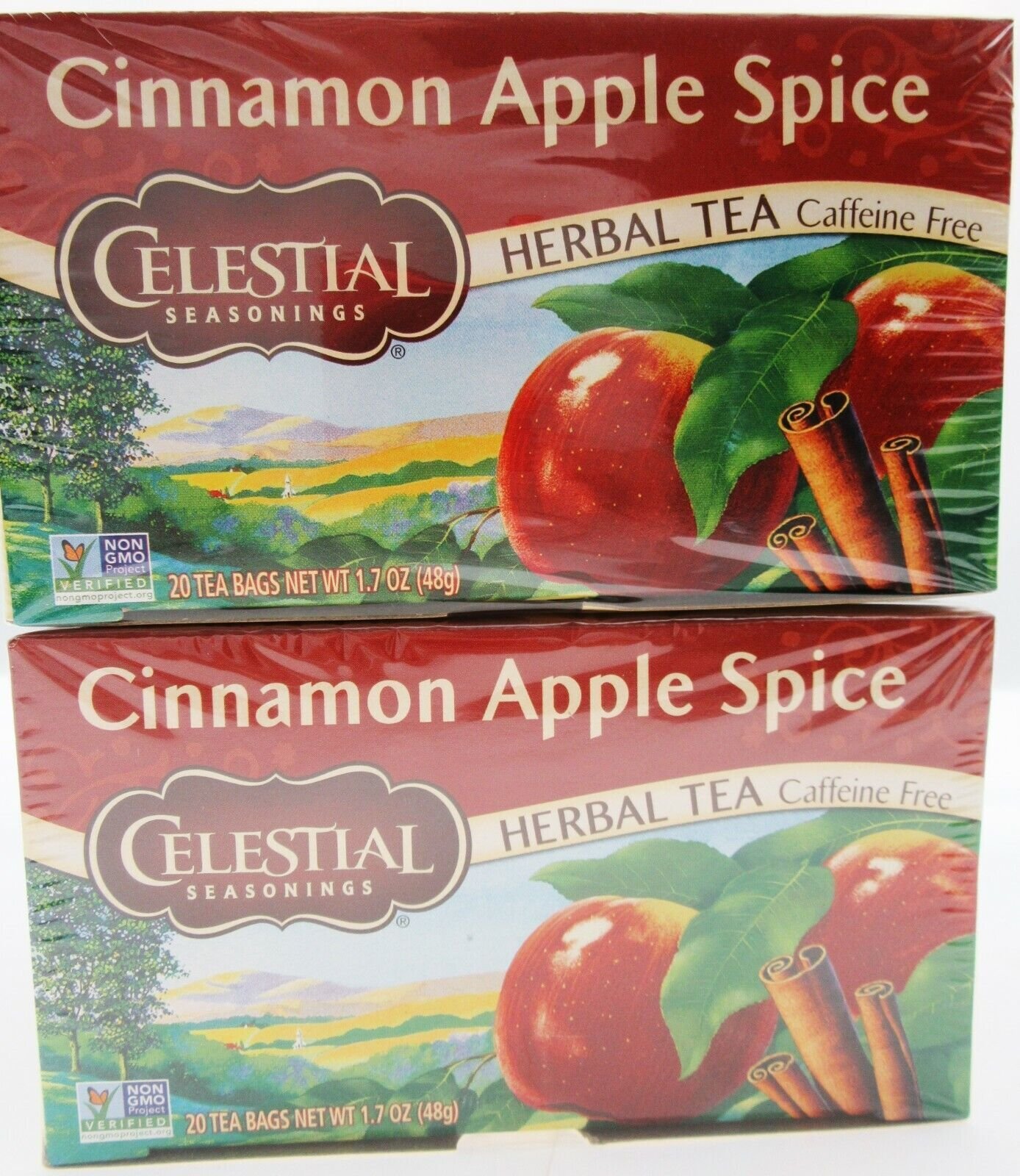 Celestial Cinnamon Apple Spice Herbal Tea 20 bags each ~ Lot of 2 | eBay