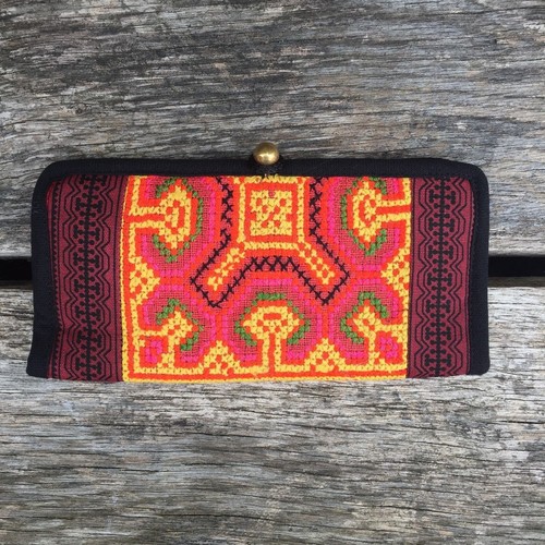 Hmong tribal thai hippy hippie boho ethnic bifold wallet purse unusual ...