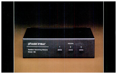 Phase Linear Model 190 Switcher Dealer Data / Spec Sheet Brochure ...