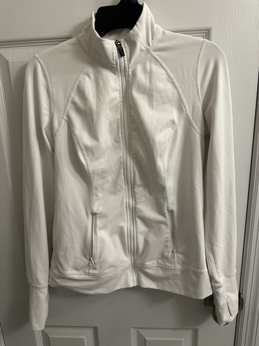 Xersion Womens Size Small Full Zip White Track Jacket Thumb holes | eBay
