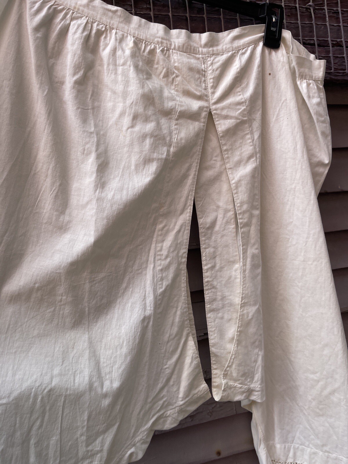 Antique White Victorian Split Crotch Bloomers-underga… - Gem