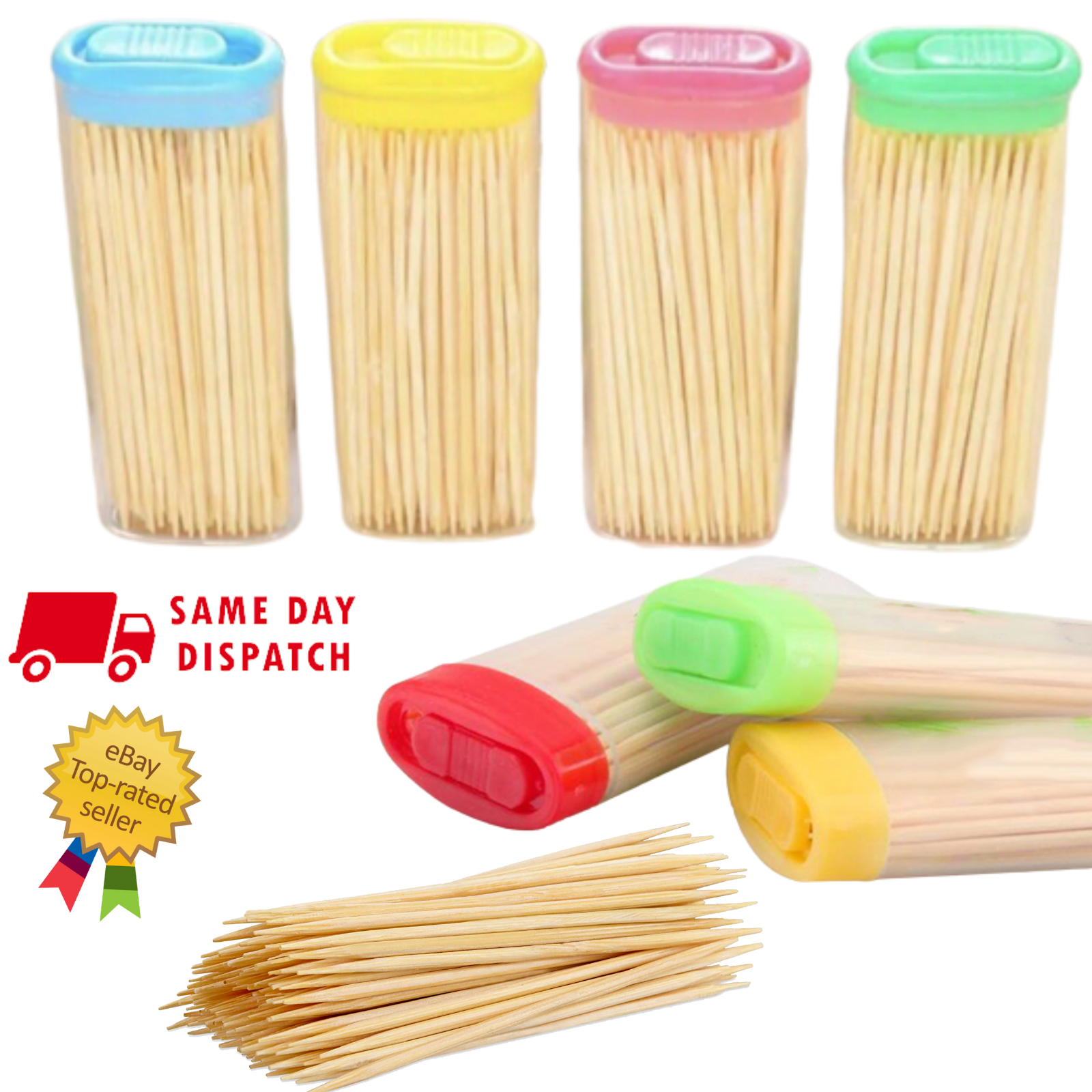 New Bamboo Stick Tooth Picks Later Box Dental Care Oral Hygiene Tooth ...