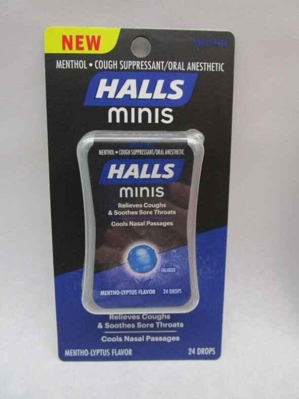 4pk Halls Minis Mentho-Lyptus Sugar Mini Cough Drops 24ct (F5) for sale ...
