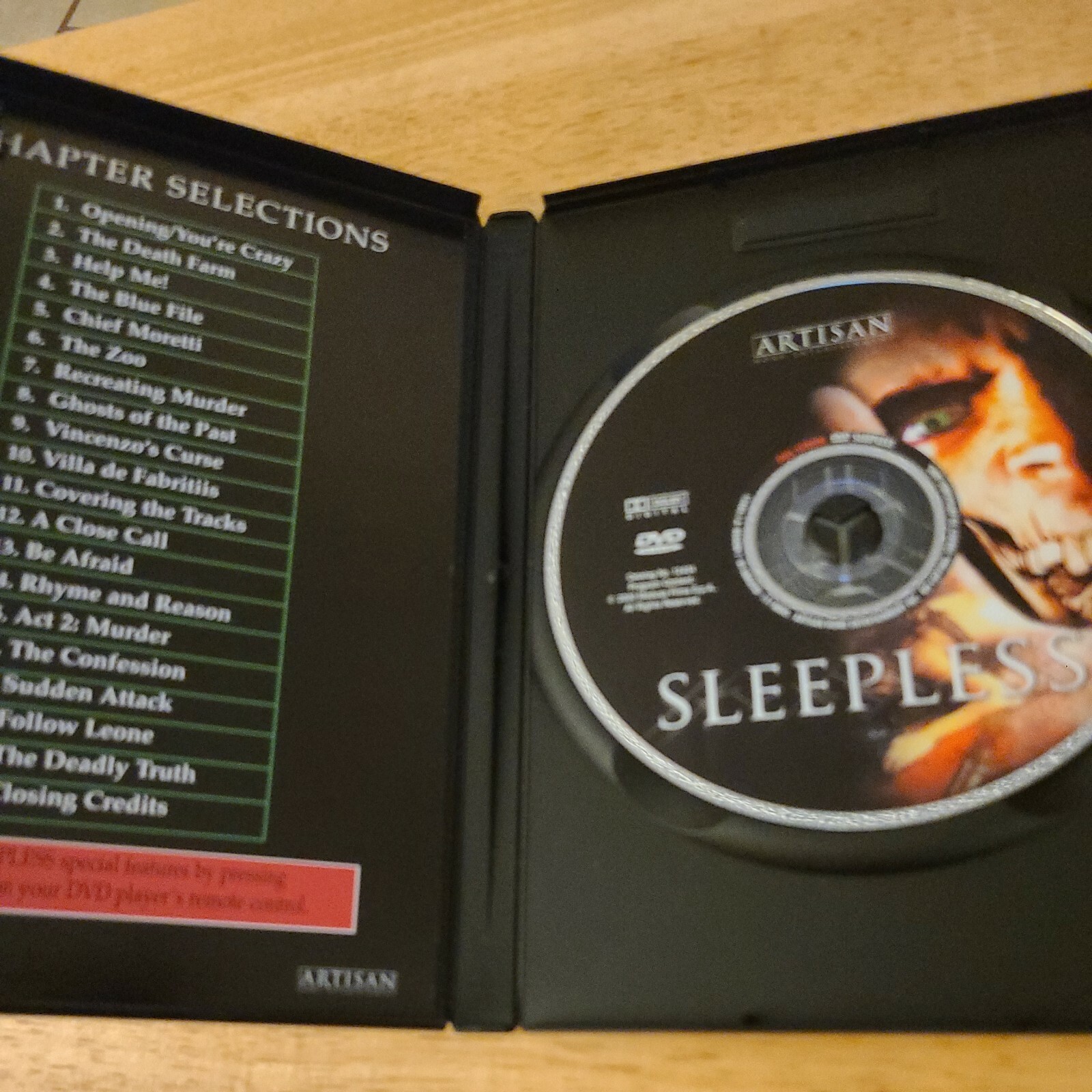 Sleepless (DVD, 2001, Widescreen) 12236124047| eBay
