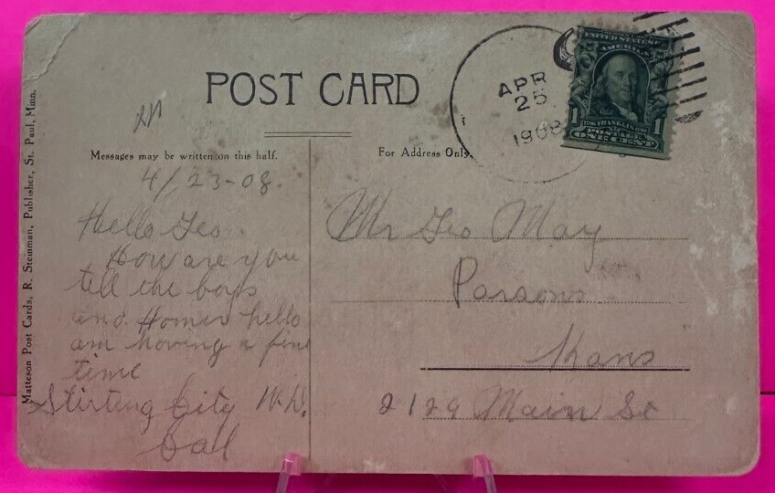 1908 'Whats The Game Boss?' Man On Bicycle Next To Dog Post Card NP | eBay