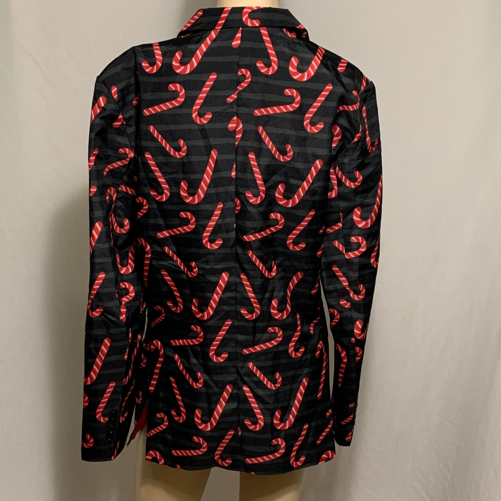 Ugly Christmas Blazer Sport Coat Jacket Candy Cane Striped Light Up ...