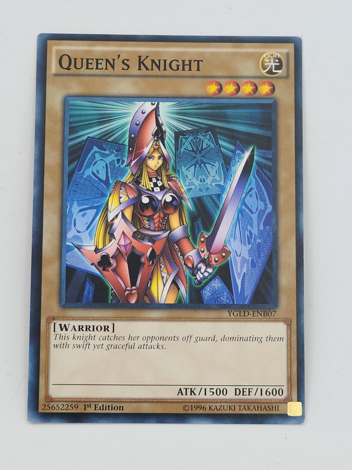 Yugioh Queen's Knight YGLD-ENB07 1st Edition Common Short Print | eBay