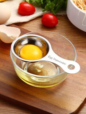 2 packs Egg Separator Stainless Steel Egg White Yolk Sifting Filter | eBay