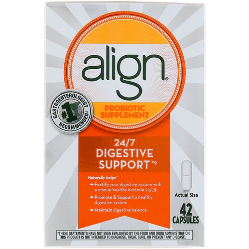 3 Pack Align Digestive Support Probiotic Supplement Capsules, 42 Ct ...
