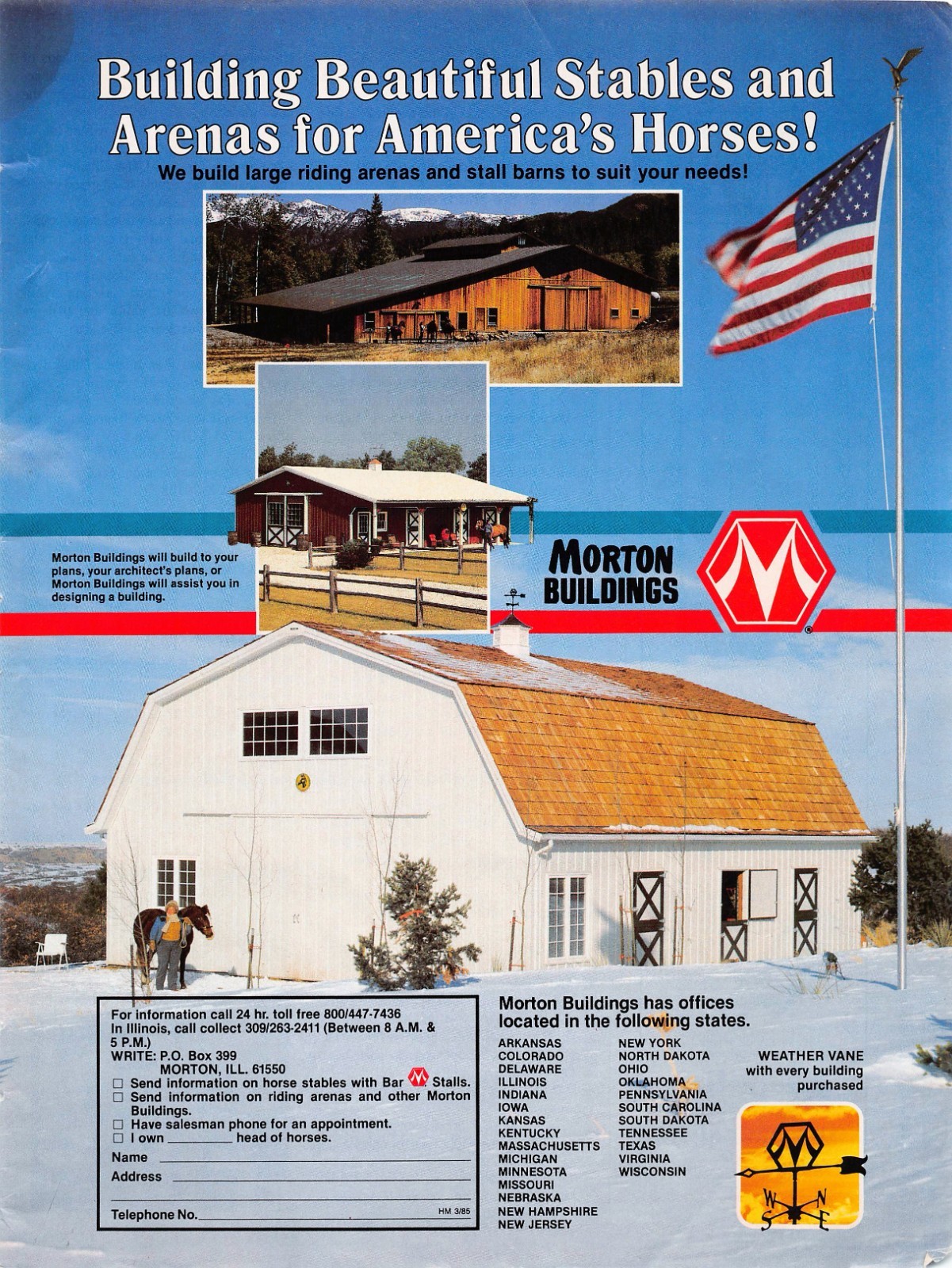 Morton Buildings Barns and Stables for American Horses Vintage Magazine ...