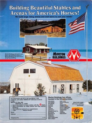 Morton Buildings Barns and Stables for American Horses Vintage Magazine ...
