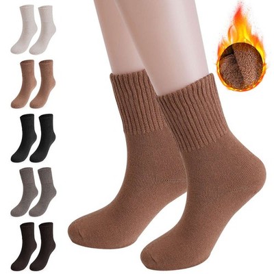 Womens Soft Winter Wool Thick Knit Thermal Warm Crew Cozy Boot Socks US ...