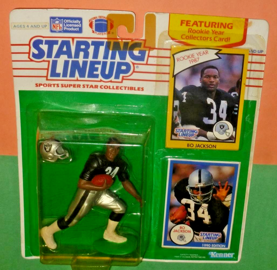 1990 BO JACKSON Oakland Las Vegas Raiders Starting Lineup + "Rookie ...