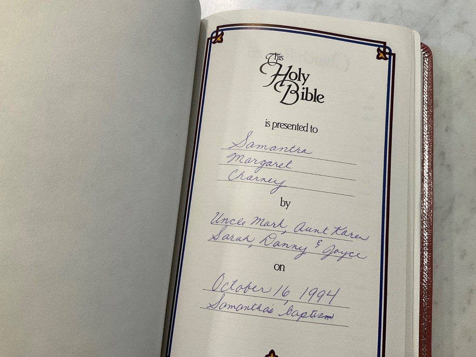 NIV Thinline Bible 1990 Dusty Rose Pink Bonded Leather Text 1984 | eBay UK