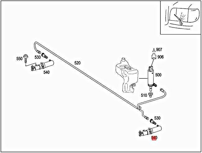 Genuine MERCEDES C216 W221 S-CLASS Coupe Telescopic nozzle 2218600147 ...