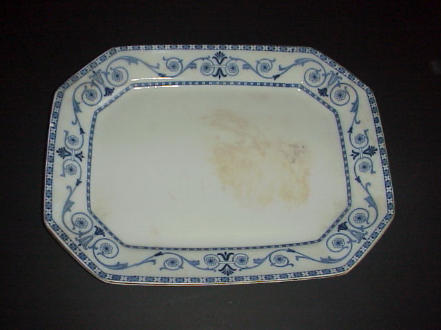 Burgess & Leigh Middleport Pottery Platter Burslem Leighton Flow Blue ...
