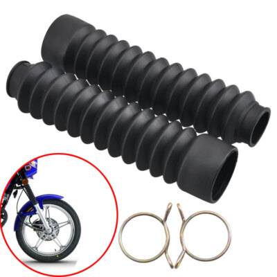 Front Fork Shock Absorber Dust Cover Gaiter Gator Boots Rubber & Hoop ...