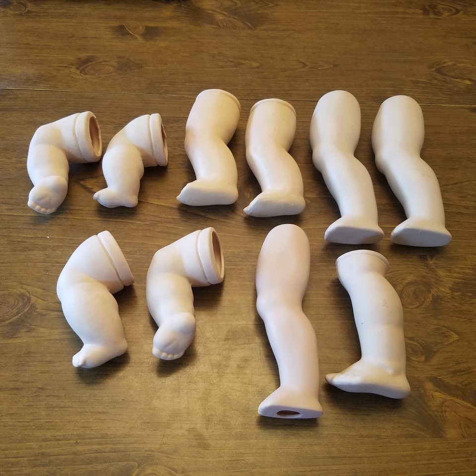 Vintage Ceramic Legs Lot Of 10 Doll Making Diy Unique Crafting | eBay