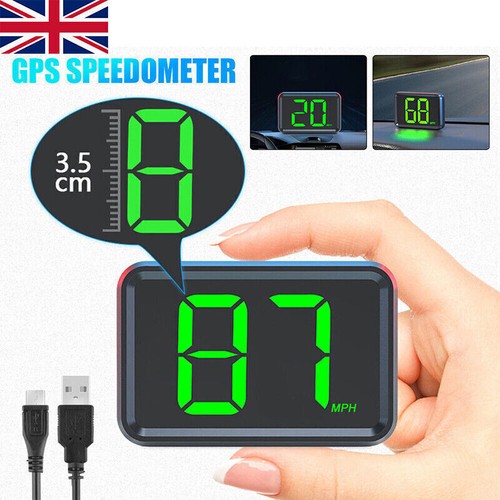 UK Car Digital GPS Speedo Speed MPH HUD Head Up Display Speedometer ...