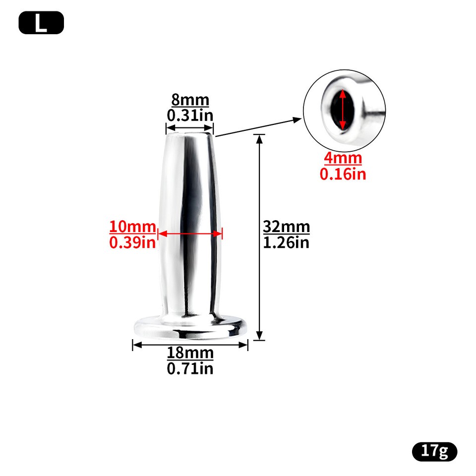 5PCS Stainless Steel Sounding Plug Hollow Dilator Dick Tube Male Metal ...