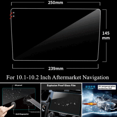 10.1 10.2" Car Radio Stereo Navigation Touchscreen Protector Tempered ...