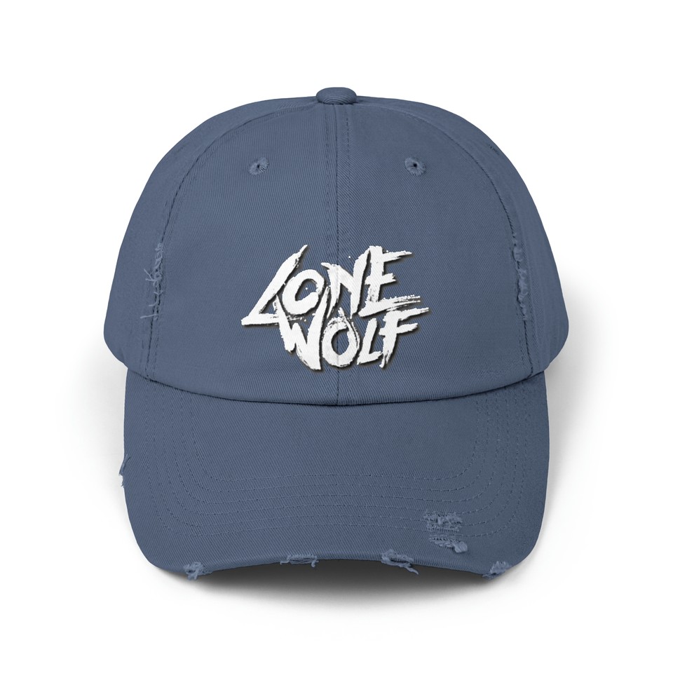 Lone Wolf Hat, Lone Wolf Unisex Distressed Cap, Custom Cap | eBay