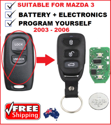 REMOTE CONTROL FOB Suitable for MAZDA 3 2003 2004 2005 2006 BK Series ...