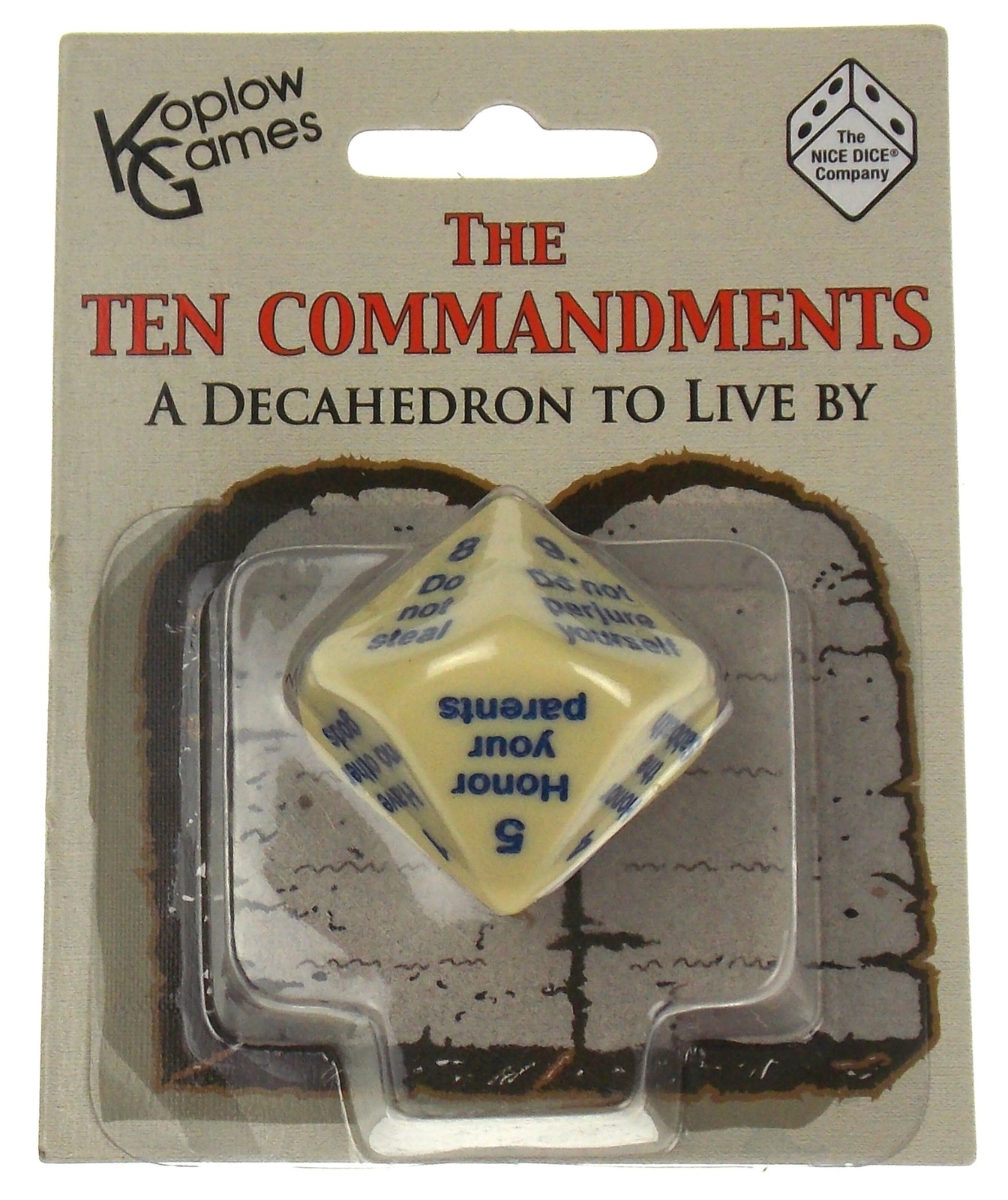 The Ten Commandments Decahedron Die Dice Game Easter Basket Religious ...