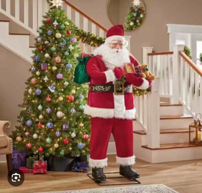 6ft Animated Singing Santa, 6 Foot Santa, LIfe Size Santa Christmas ...