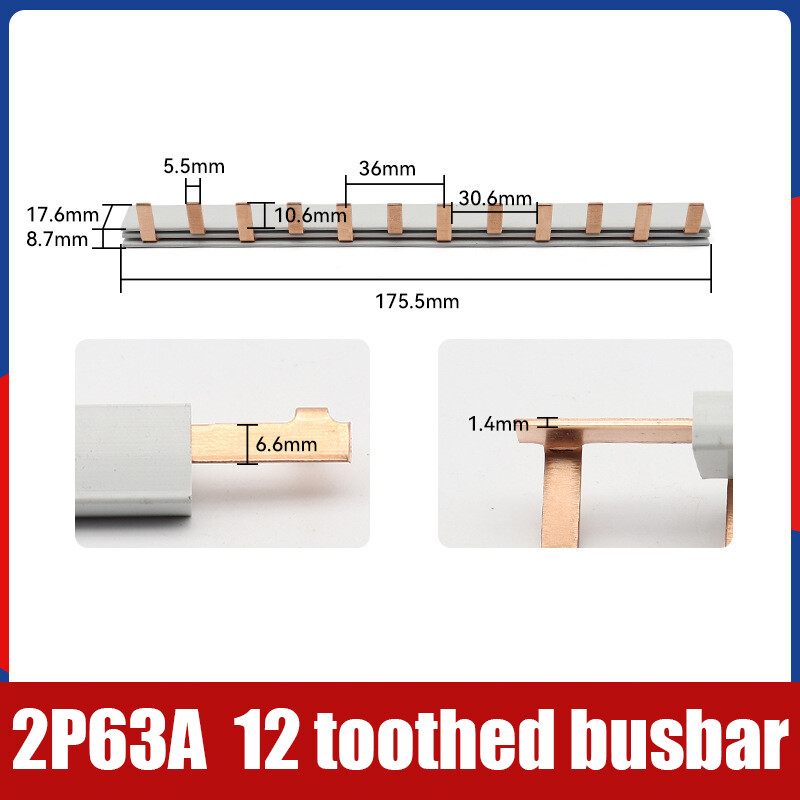 1/2P Pin Type Busbar Copper Bar Terminal Block For MCB DZ47 Air Switch ...