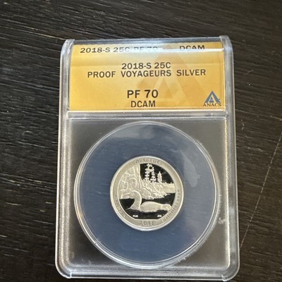 2018 S Minnesota Voyageurs Silver Quarter ANACS PF70 DCAM | eBay UK