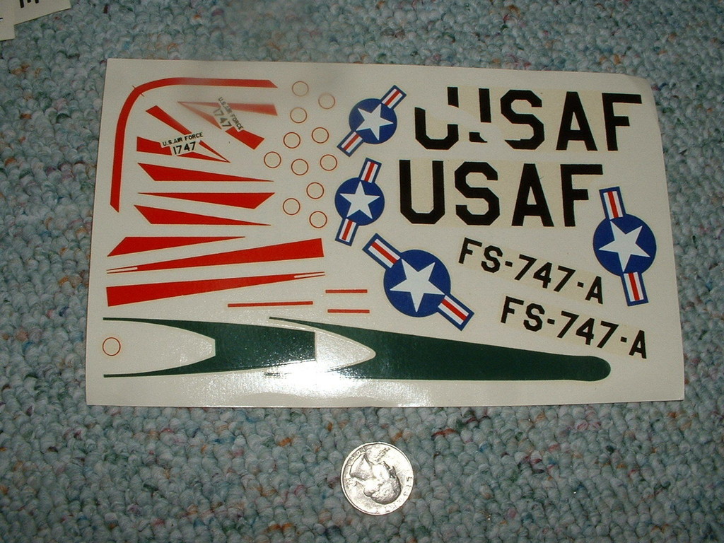 Hawk Testors decals 1/48 F-84G Thunderjet Kit # 219-200 D76 | eBay