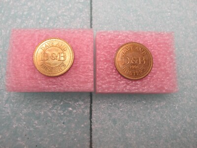 1996 D & B DAVE AND BUSTERS TOKEN, Quantity of 2, NICE COLLECTIBLE ...