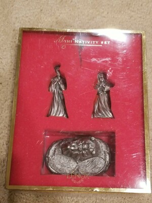 Lenox Mini Pewter Nativity Set Kirk Steiff Collection in Original Box ...