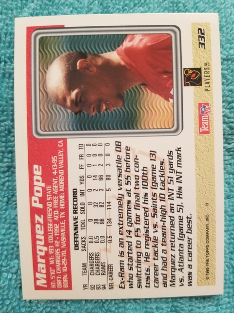 1995 Topps - #332 Marquez Pope for sale online | eBay