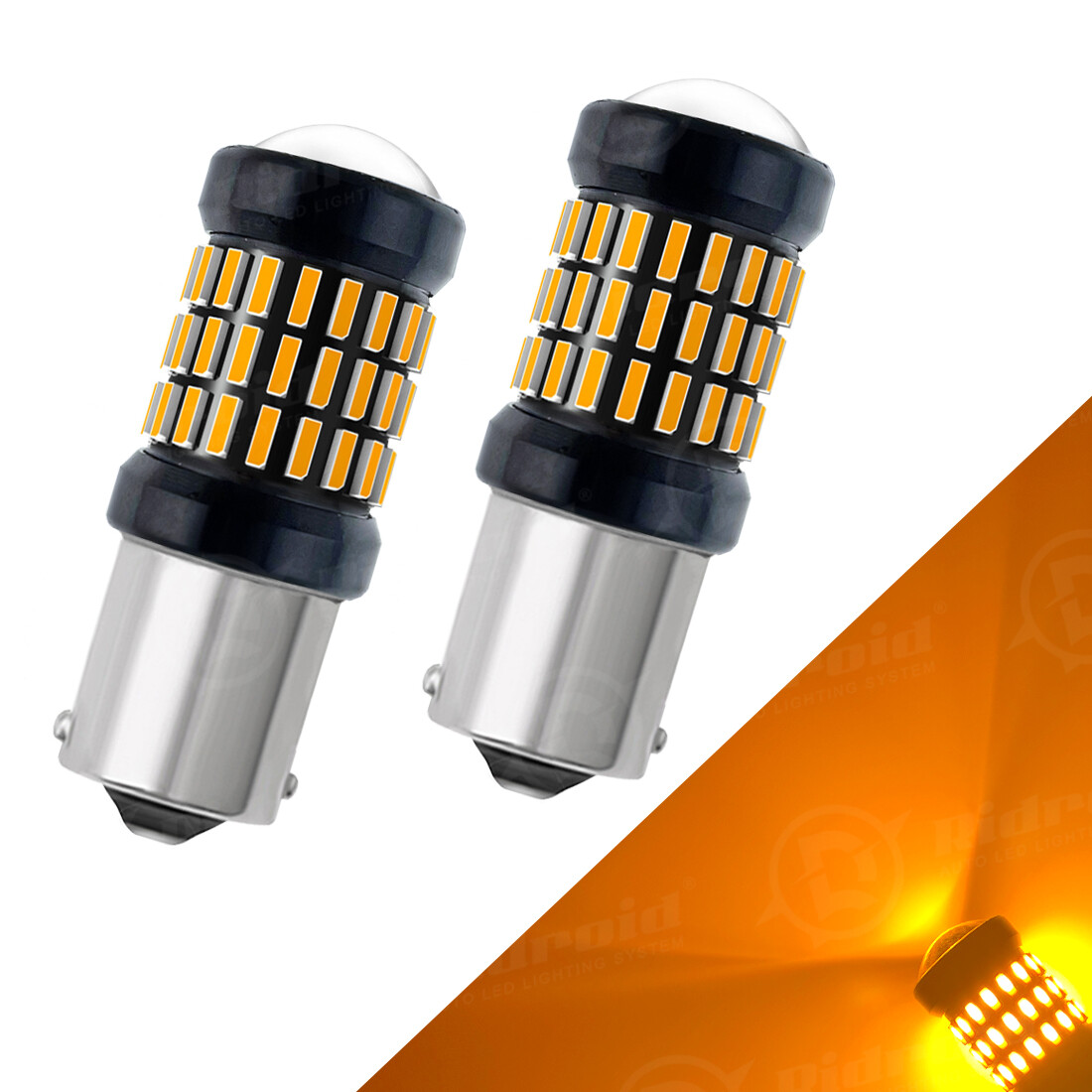 1156 7506 LED Reverse Canbus Backup Light Bulb Super Yellow Error Free ...