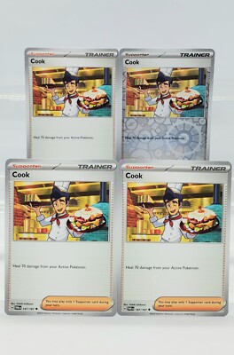 Pokemon TCG Cook - 147/167 Twilight Masquerade Uncommon 4 Cards Playset ...