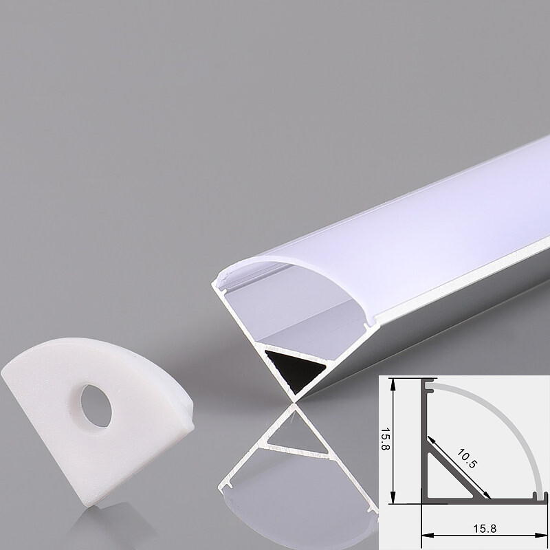 10Pcs LED Aluminum Channel V-Shape LED Profile with End Caps and ...