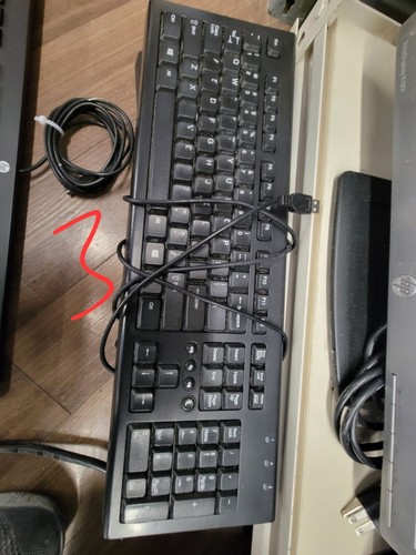 HP 697737-001 Computer Keyboard Wired USB PR1101U Black READ ...