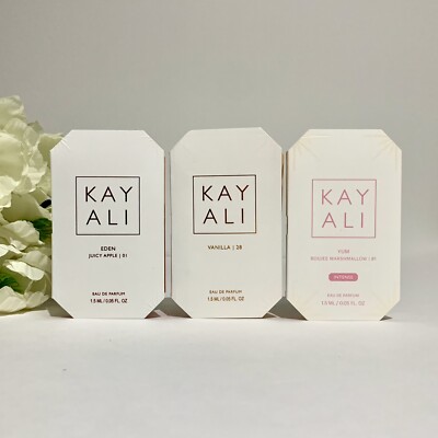 3 Kayali Perfume Sample Collection Women Vials Spray Set 1.5ml/0.05oz ...