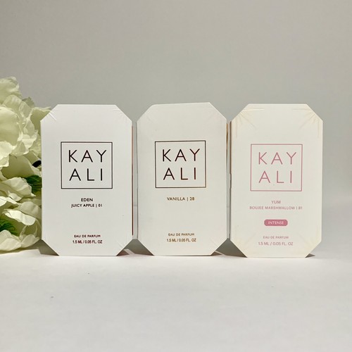 3 Kayali Perfume Sample Collection Women Vials Spray Set 1.5ml/0.05oz ...