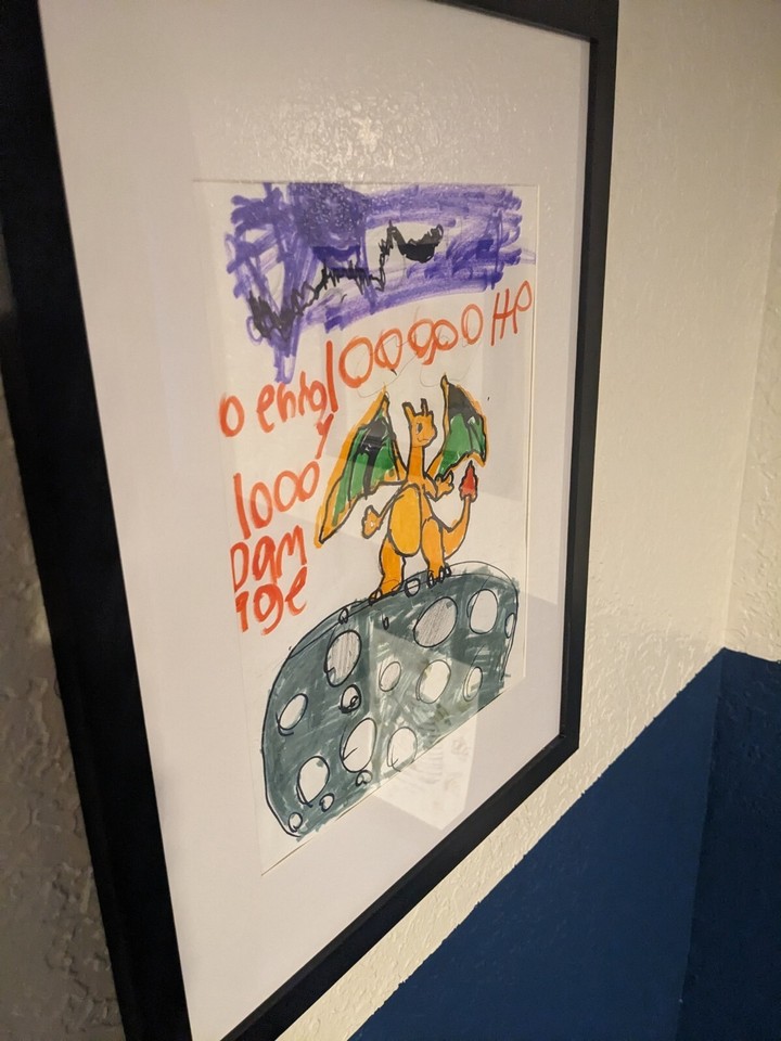 Charizard Pokemon Card Fan Art Drawing with Frame 1/1 by Artist Mr ...