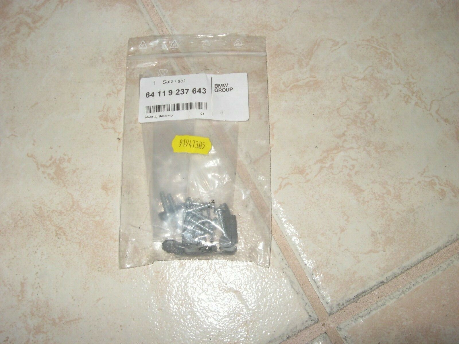 BMW 64119237643 Genuine OEM Factory Original Installation Kit for sale ...